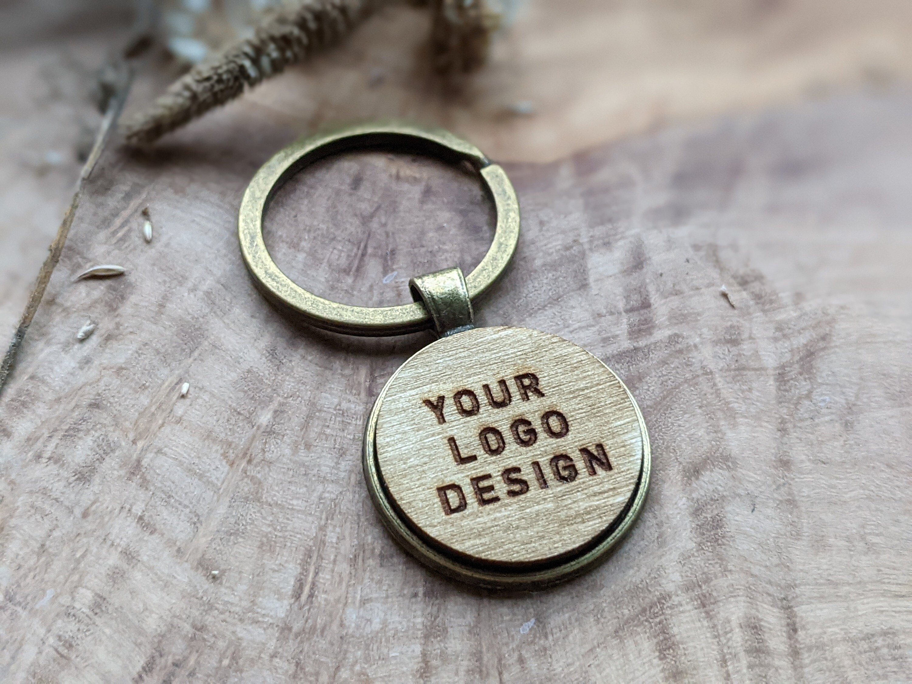 Custom Design or Logo Keyring - Design Your Own - 5th Wedding ...