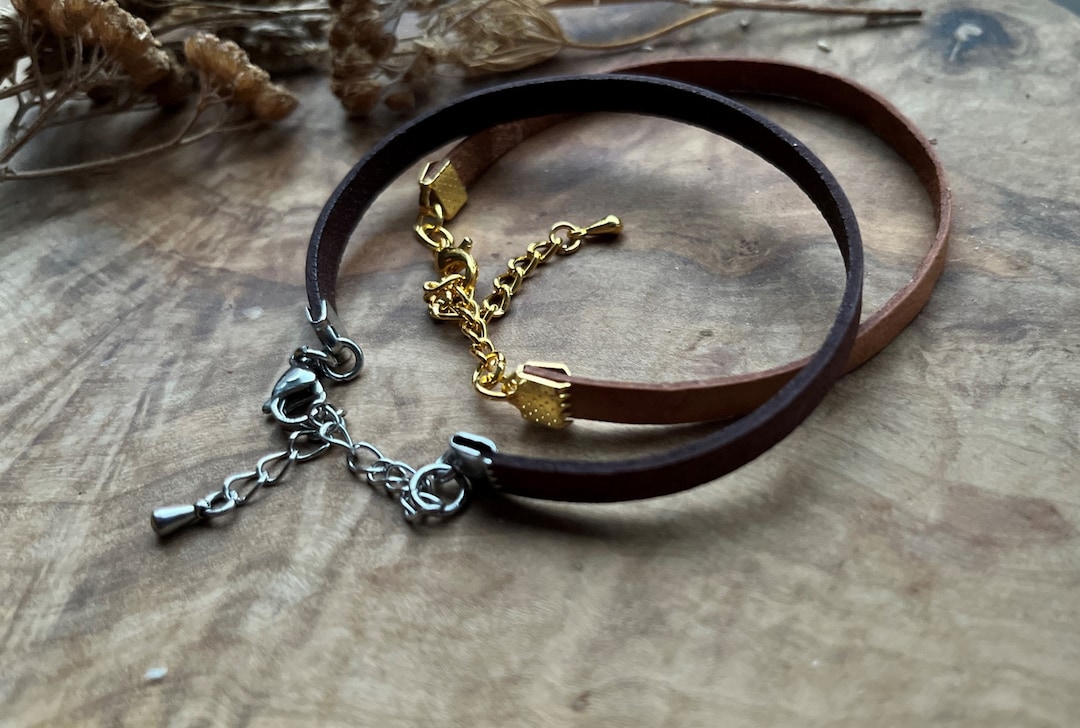 Thin Secret Message Bracelet, Hidden Message, Personalised Real Leather ...
