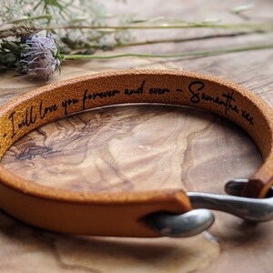 Secret Message Bracelet, Hidden Message, Personalised Real Leather ...