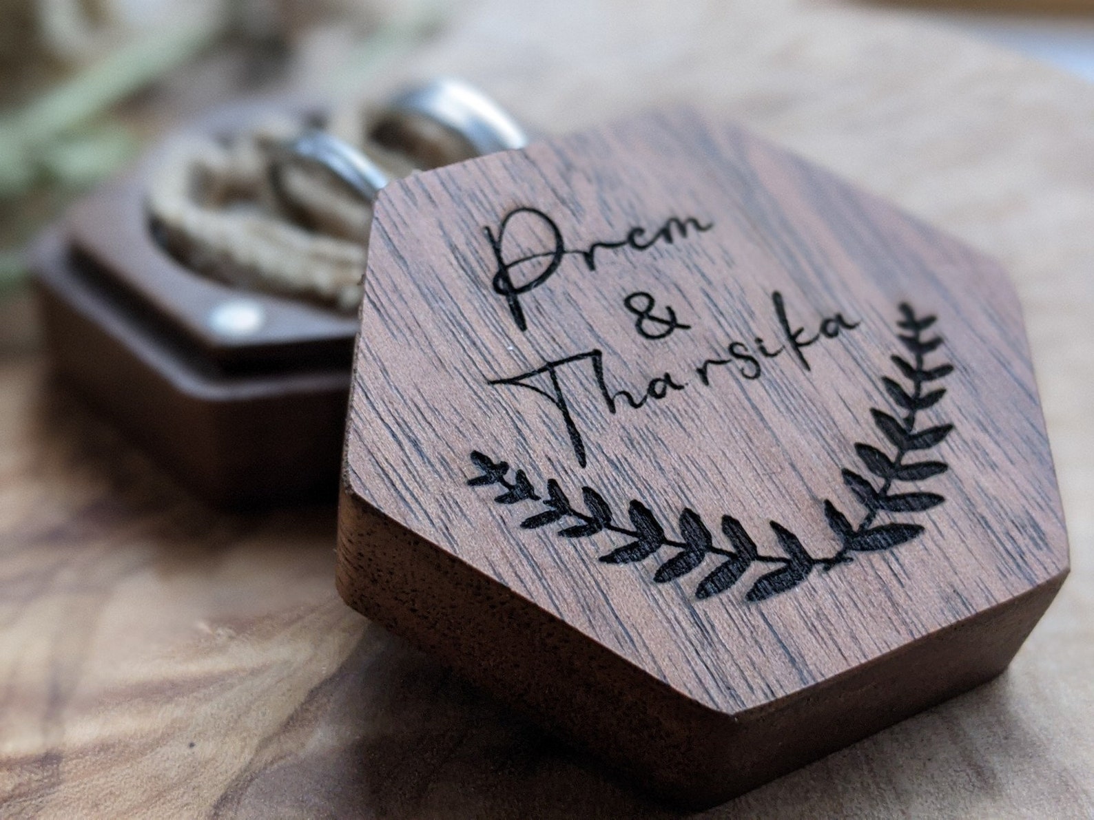 Wedding Personalised Engraved Ring Box Proposal Ring Bearer I - Etsy