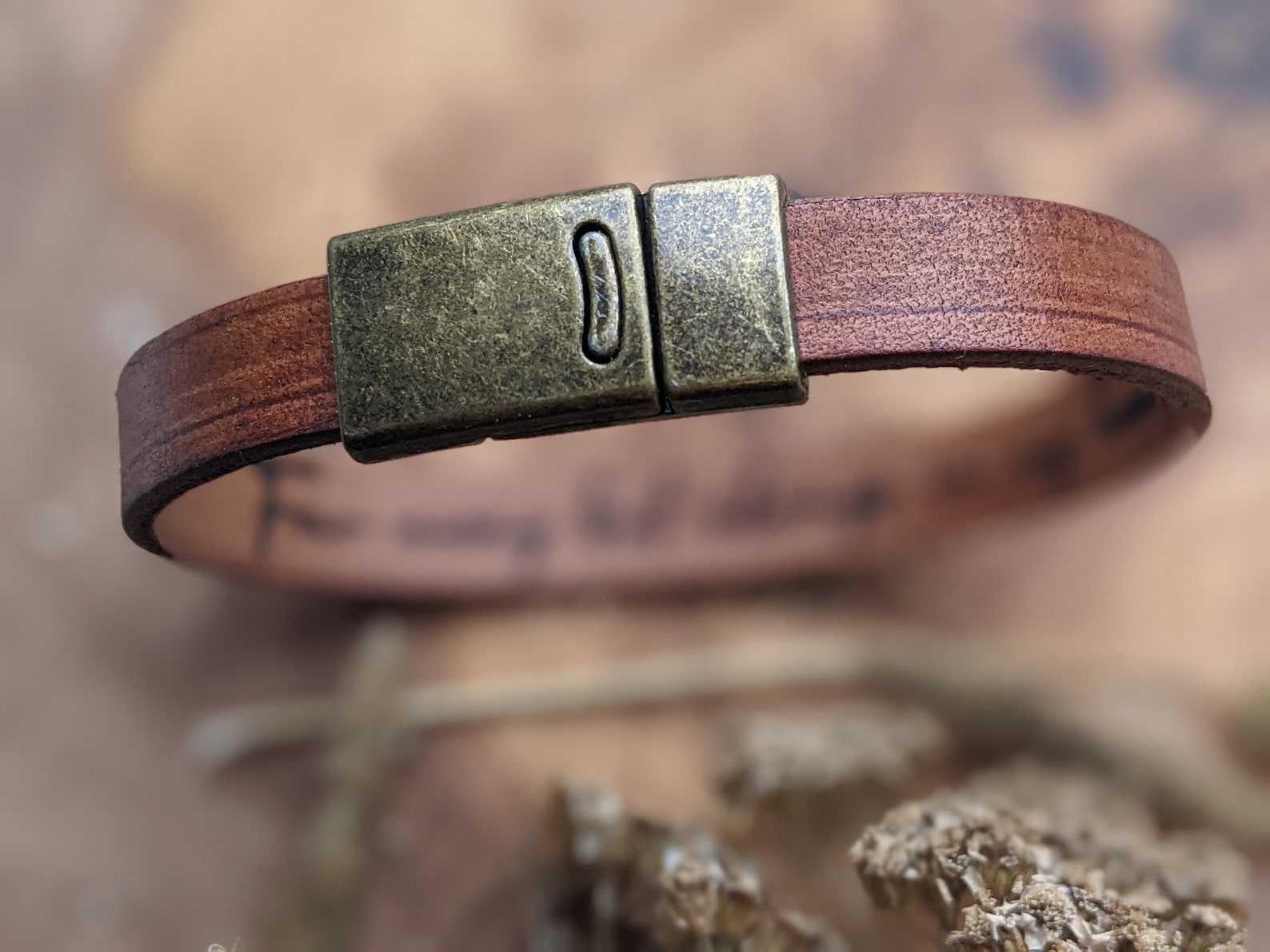 Secret Message Bracelet, Hidden Message, Personalised Real Leather ...