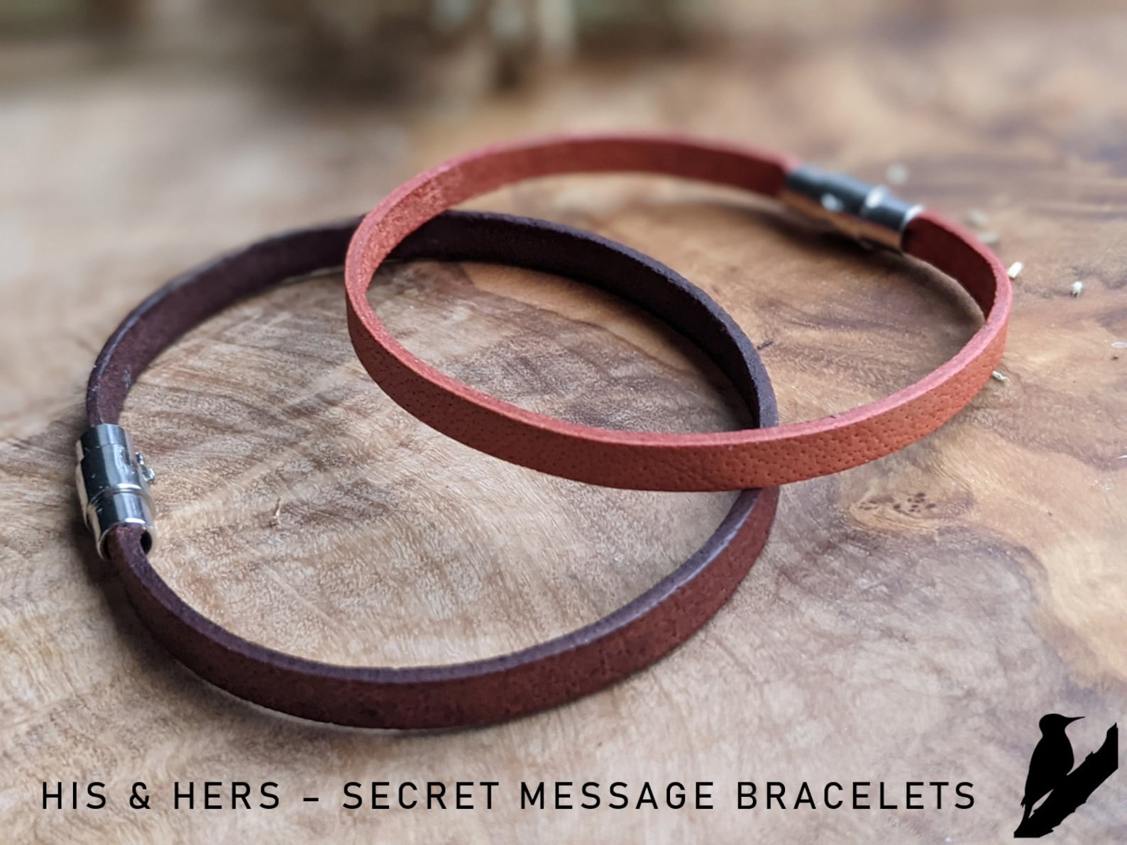 His and Hers Secret Message Bracelets (pair) Hidden Message ...