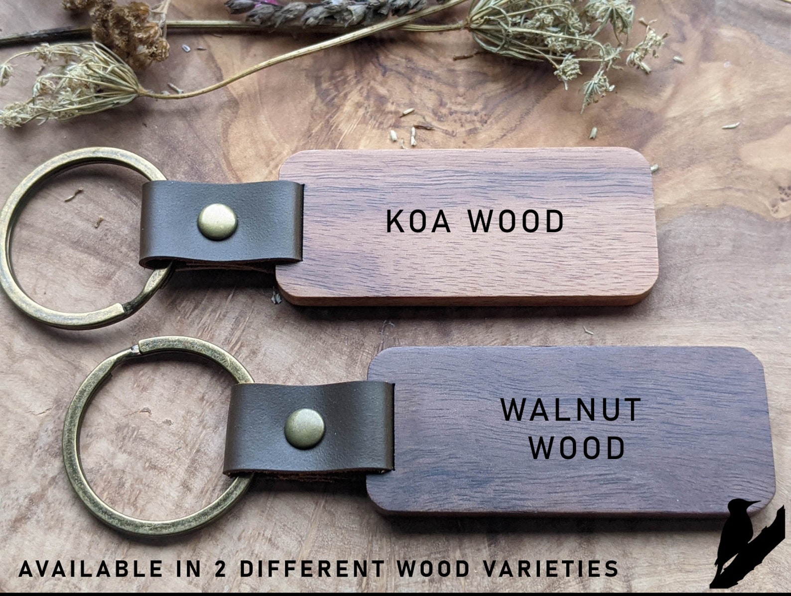 Personal Handwritten Message Keyring - Personalized Walnut Wood Key ...