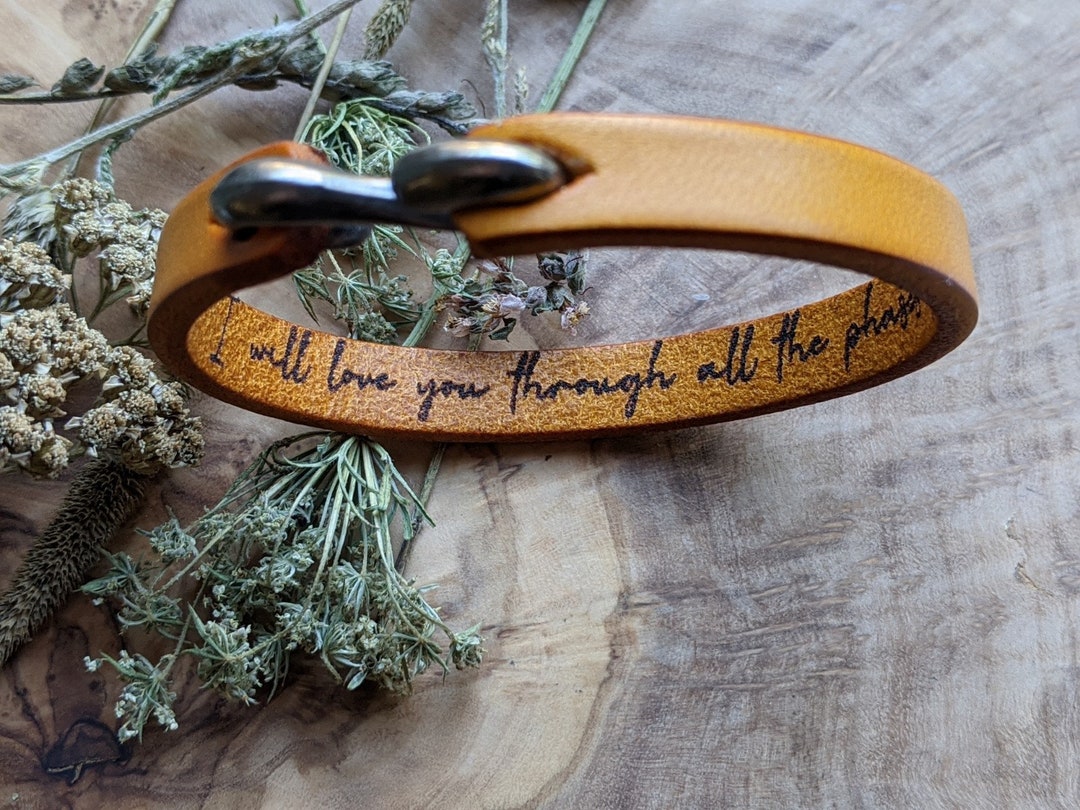 Secret Message Bracelet, Hidden Message, Personalised Real Leather ...