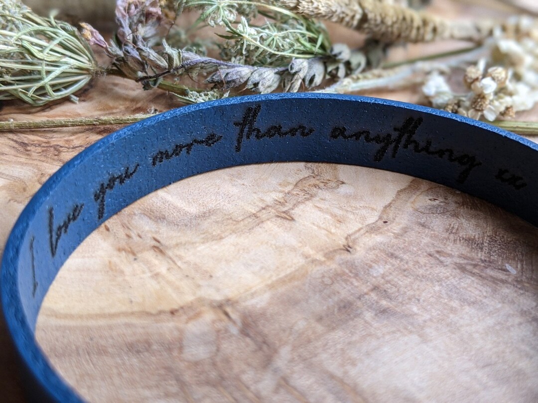 Secret Message Bracelet, Hidden Message, Personalised Real Leather ...