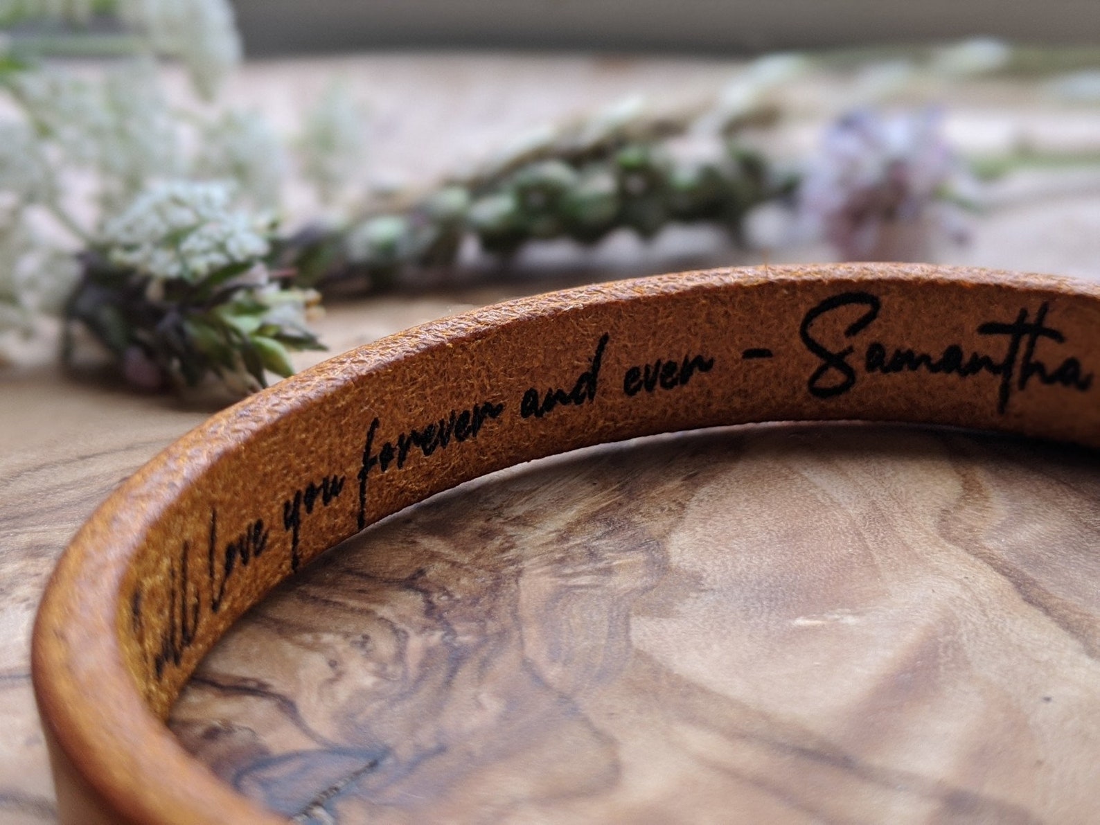 Secret Message Bracelet, Hidden Message, Personalised Real Leather ...