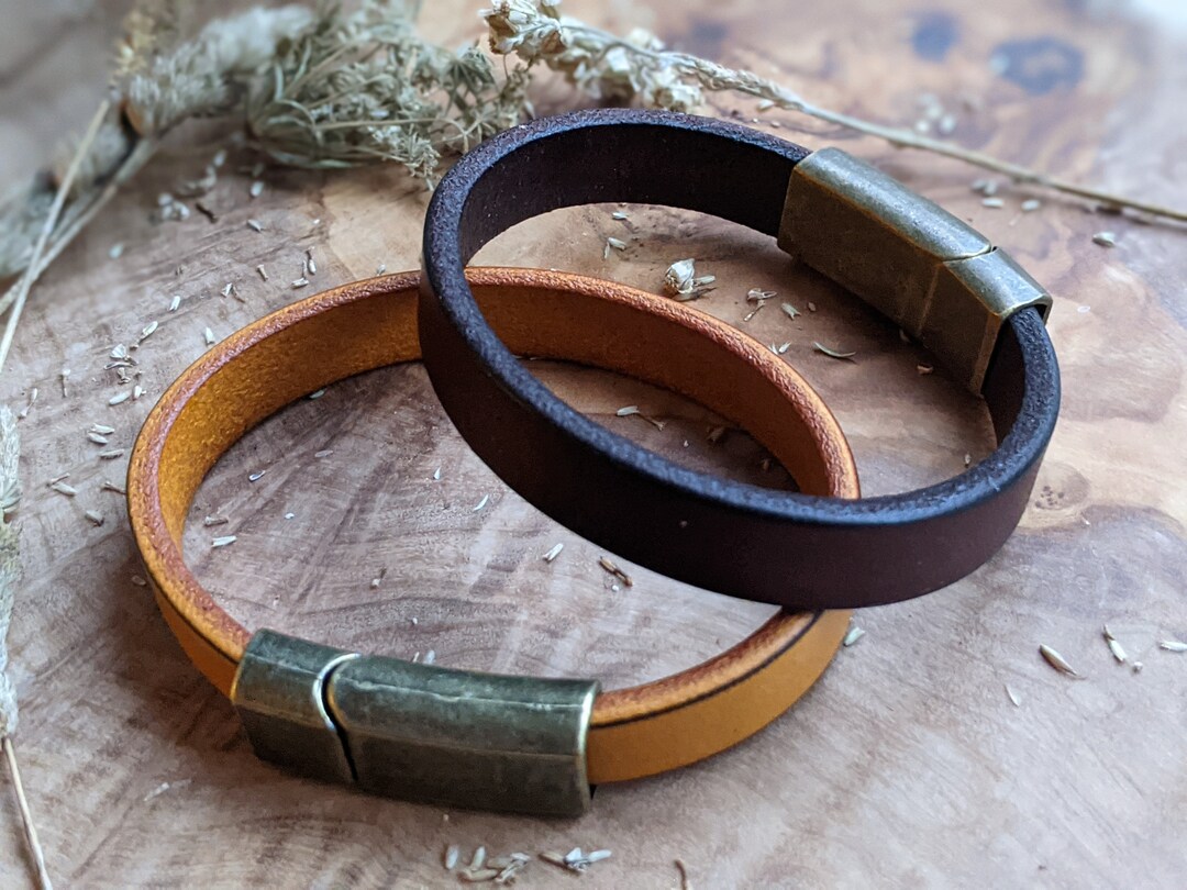 Bracelet de message secret, Message caché, Bracelet en cuir véritable ...