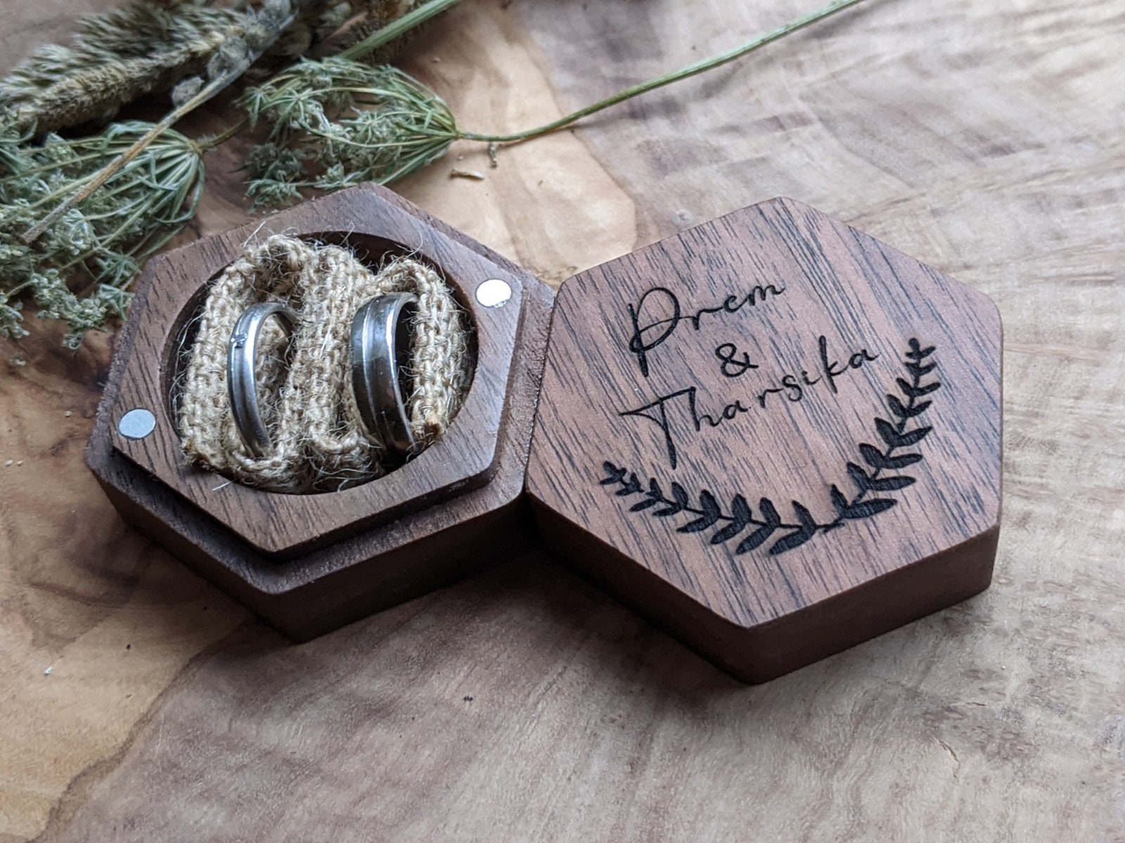 Wedding Personalised Engraved Ring Box Proposal Ring Bearer I Do Custom ...