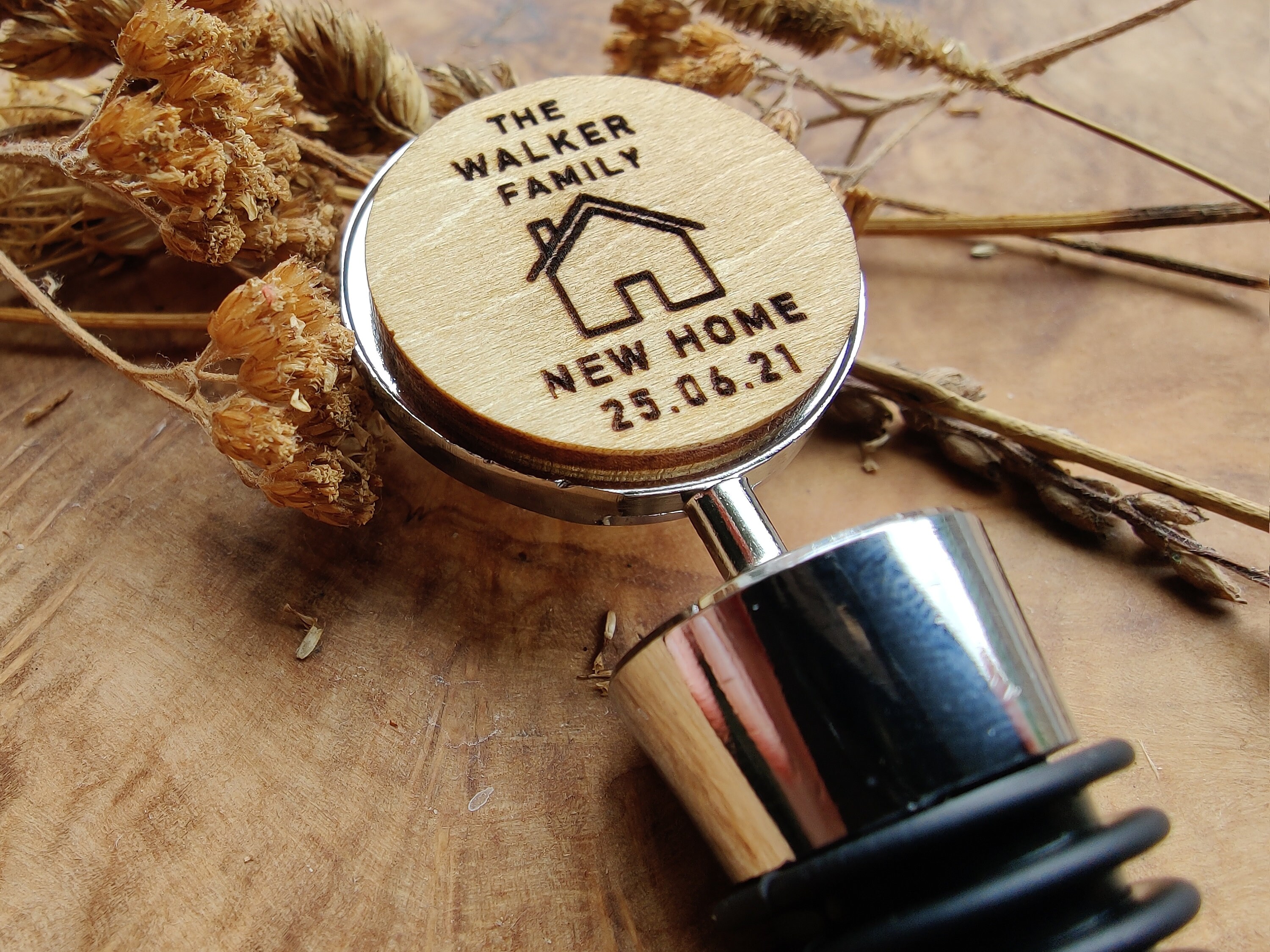 Personalised Custom Made Bottle Stopper - Wedding Gift - New Home ...