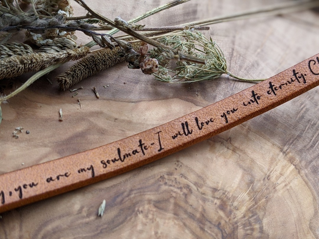Secret Message Bracelet, Hidden Message, Personalised Real Leather ...