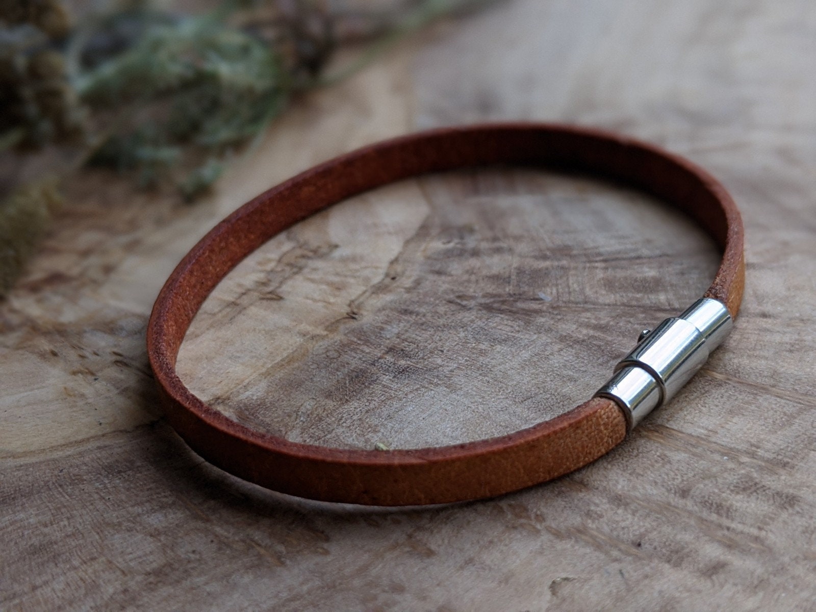 Thin Secret Message Bracelet, Hidden Message, Personalised Real Leather ...