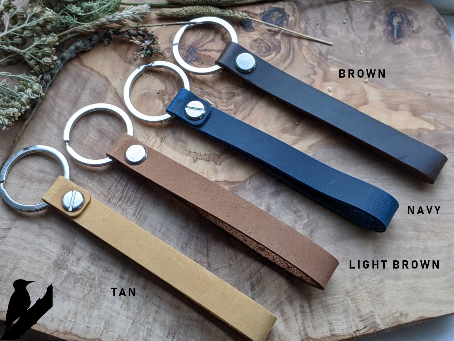 Personal Handwritten Message Keyring - Personalized Leather Key Chain ...