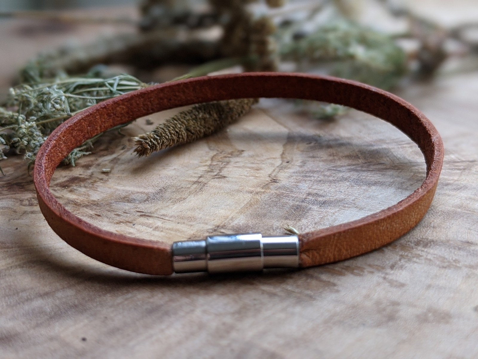 Thin Secret Message Bracelet, Hidden Message, Personalised Real Leather ...