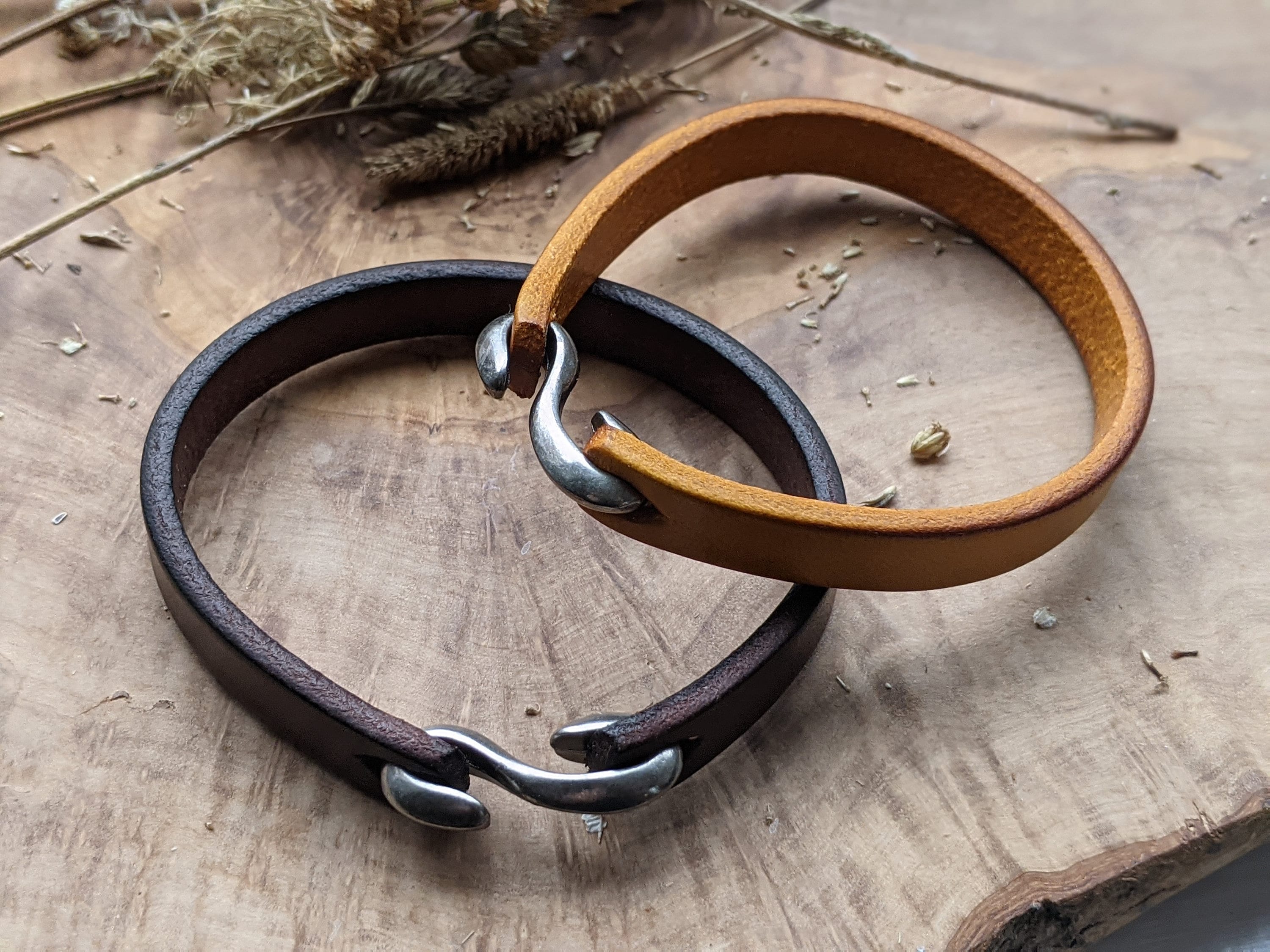 Couples Personalised Real Leather Bracelets pair - Etsy Canada