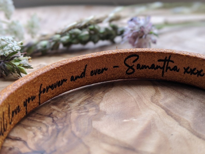 Secret Message Bracelet, Hidden Message, Personalised Real Leather ...