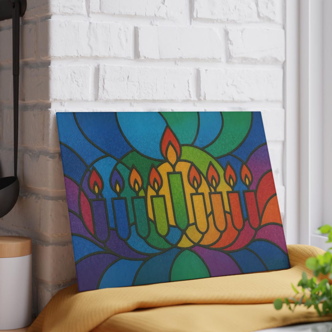 Glass Menorah Drip Tray, Tempered Glass Hanukkah Wax Catcher - Etsy