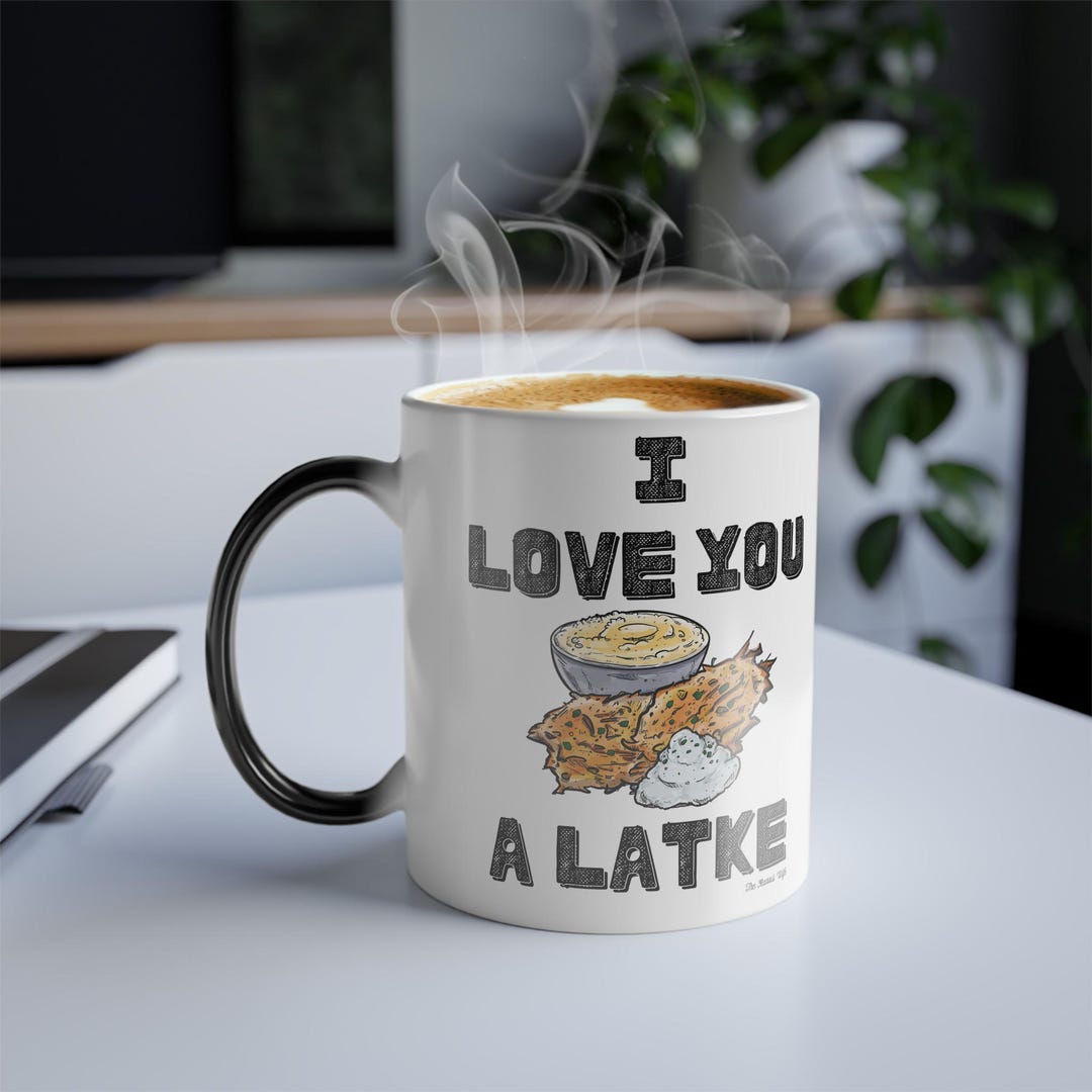 I Love You a Latke Color Changing Mug: Funny Hanukkah Gift - Etsy