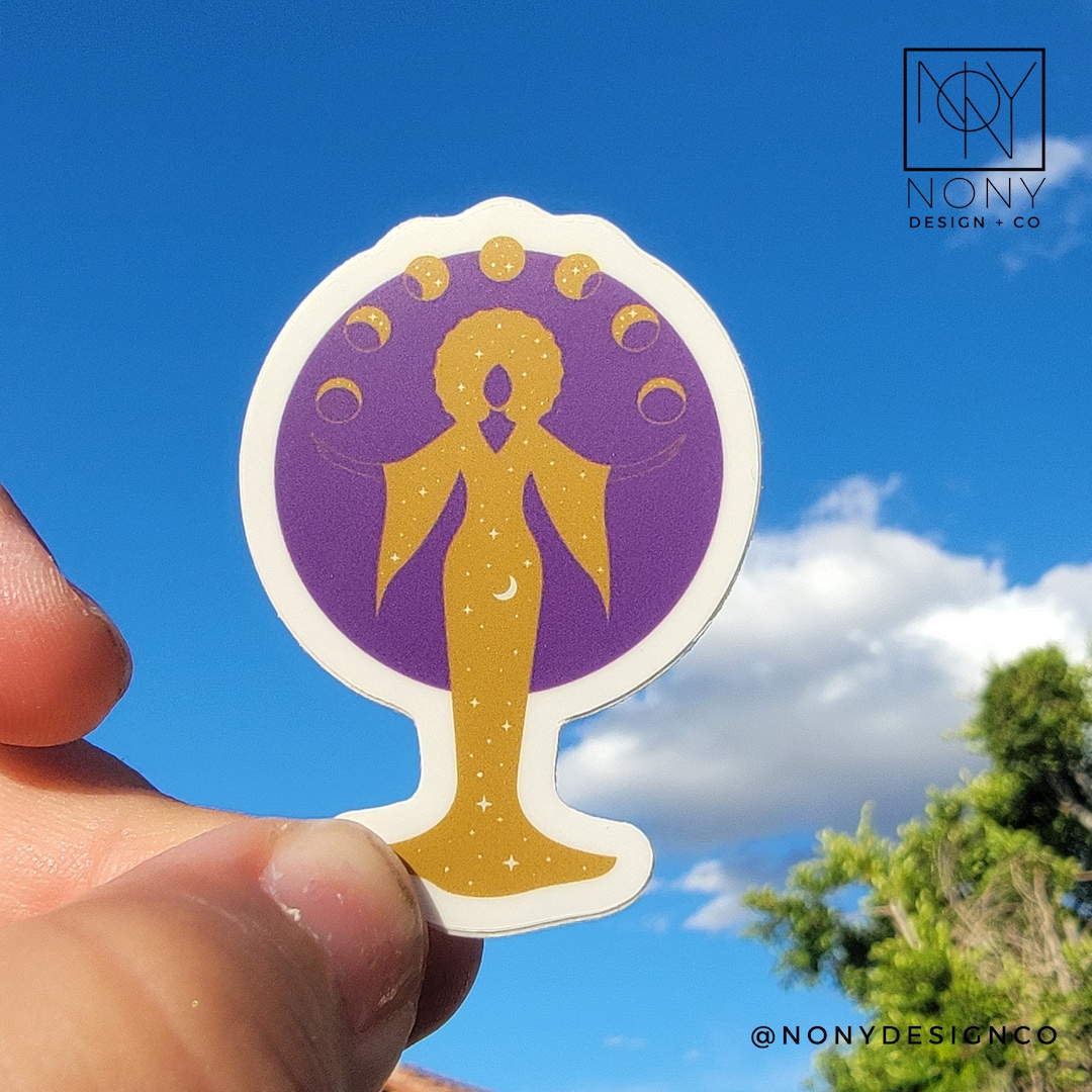 Gold Goddess Mini Die Cut Sticker - Etsy