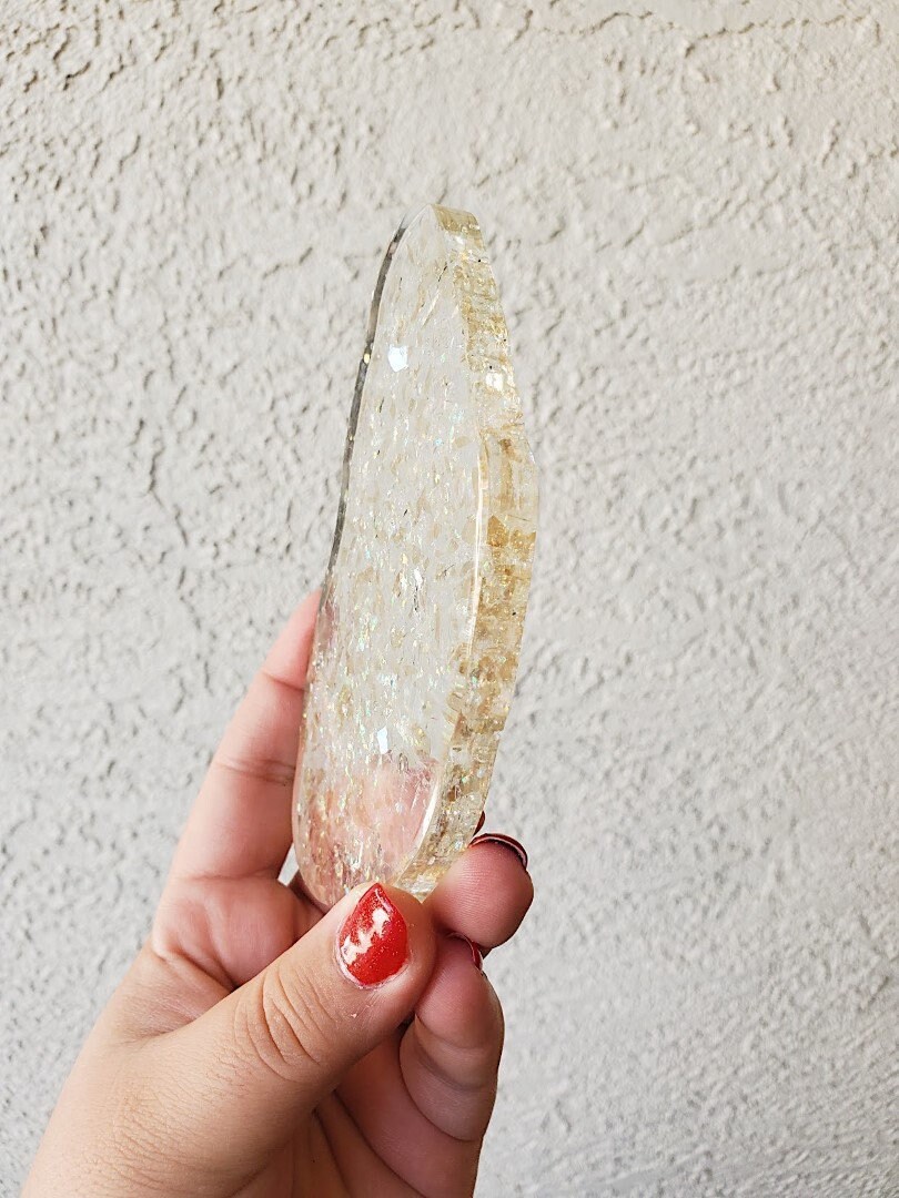 Clear Shattered Glass Resin Coaster Set of 2 - Etsy