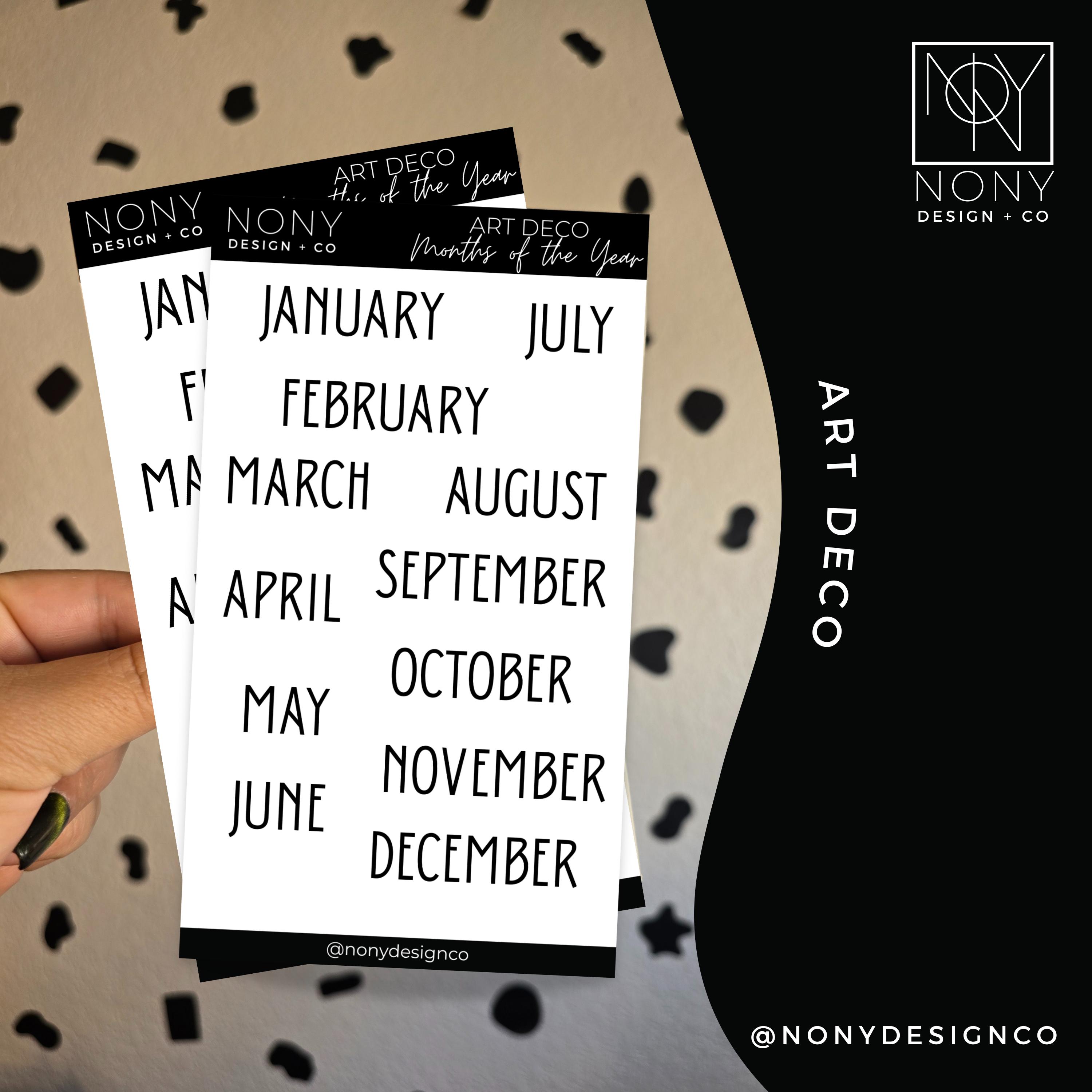 Choose Your Style Months of the Year | Planner Sticker Sheet - Etsy