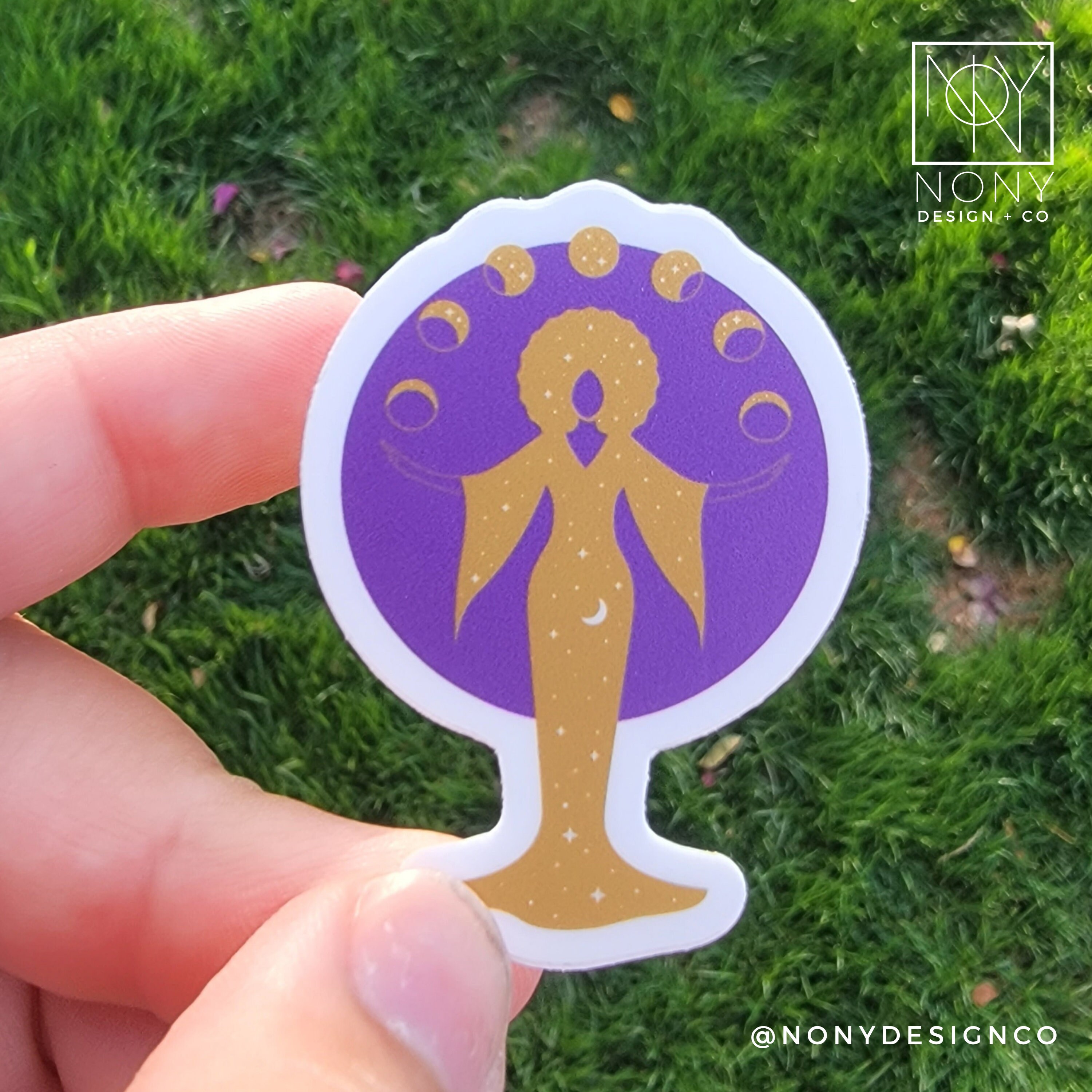 Gold Goddess Mini Die Cut Sticker - Etsy