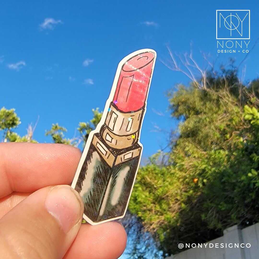 Mini Lipstick Die Cut Sticker - Etsy