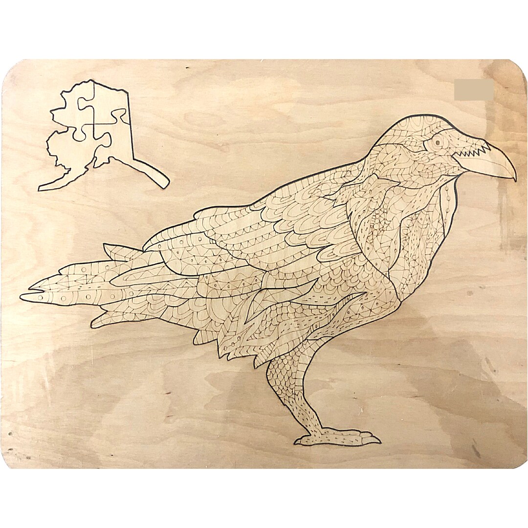 Raven Color Your Own Puzzle Kit - Etsy