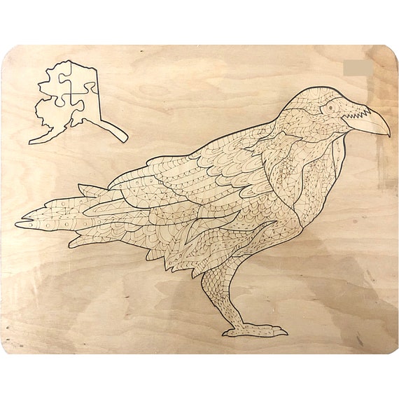 Raven Color Your Own Puzzle Kit | Etsy
