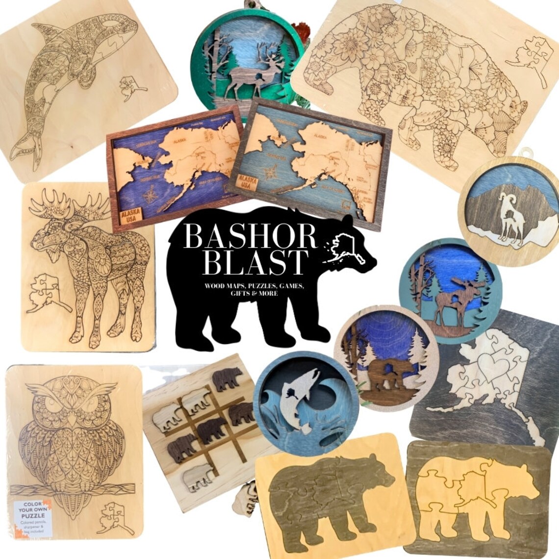 Puffin Color Your Own Puzzle Kit - Etsy