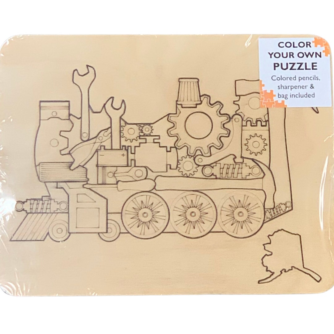 Trian Color Your Own Puzzle Kit - Etsy