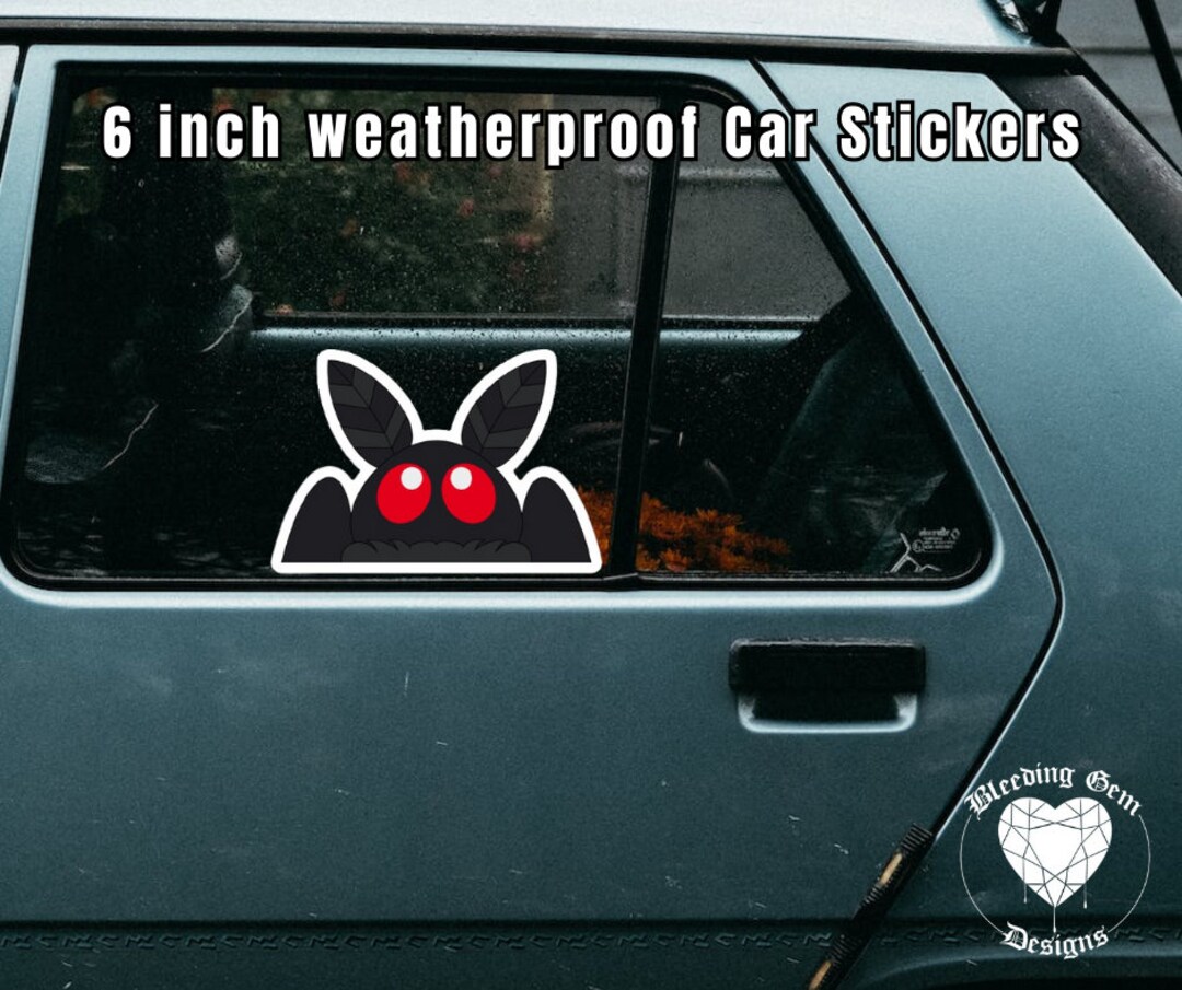 Mothman Cryptid Urban Legend 6 Inch Weatherproof Car Sticker - Etsy