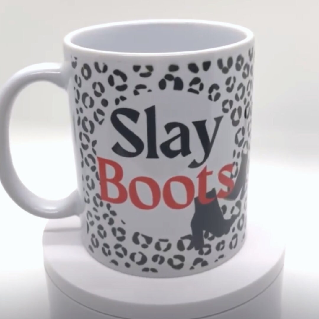 11 Oz Slay Boots Gen Z Slang Girl Boss Coffee Mug Coffee Cup - Etsy