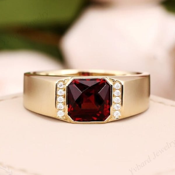 Mens Garnet Ring - Etsy