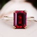 811mm Emerald Cut Lab Created Ruby Ring Solid Yellow Gold - Etsy