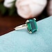 811mm Emerald Cut Lab Created Emerald Ring Solid Yellow Gold - Etsy