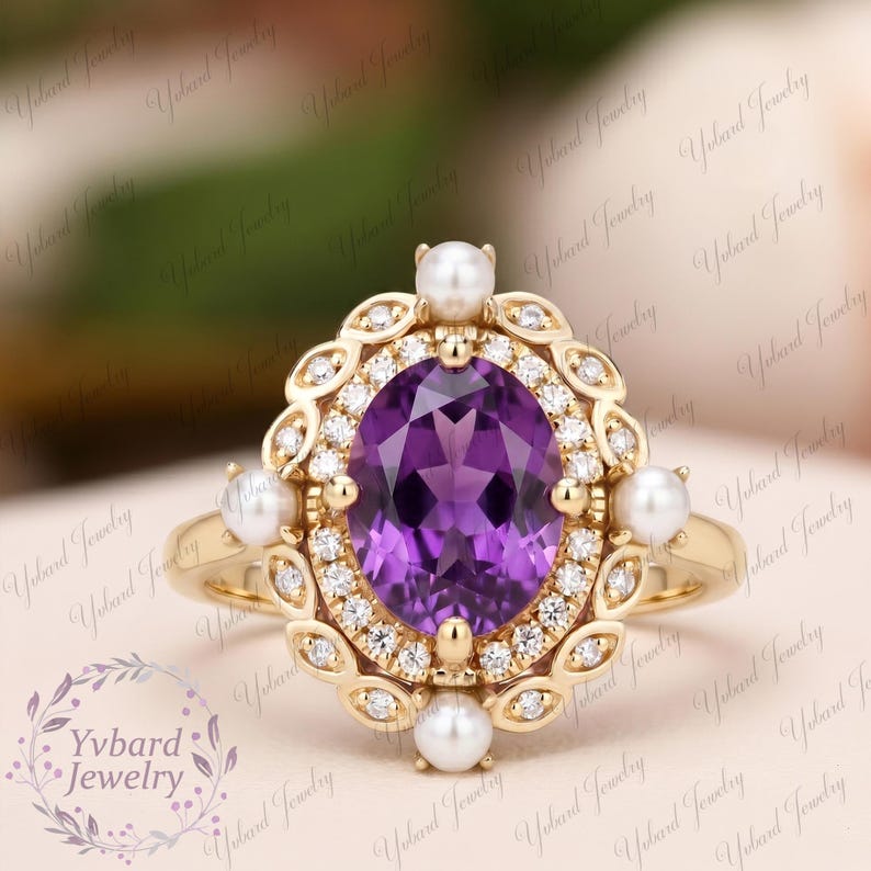 Oval Cut Lab Ruby Engagement Ring, 14K Yellow Gold Promise Ring ...
