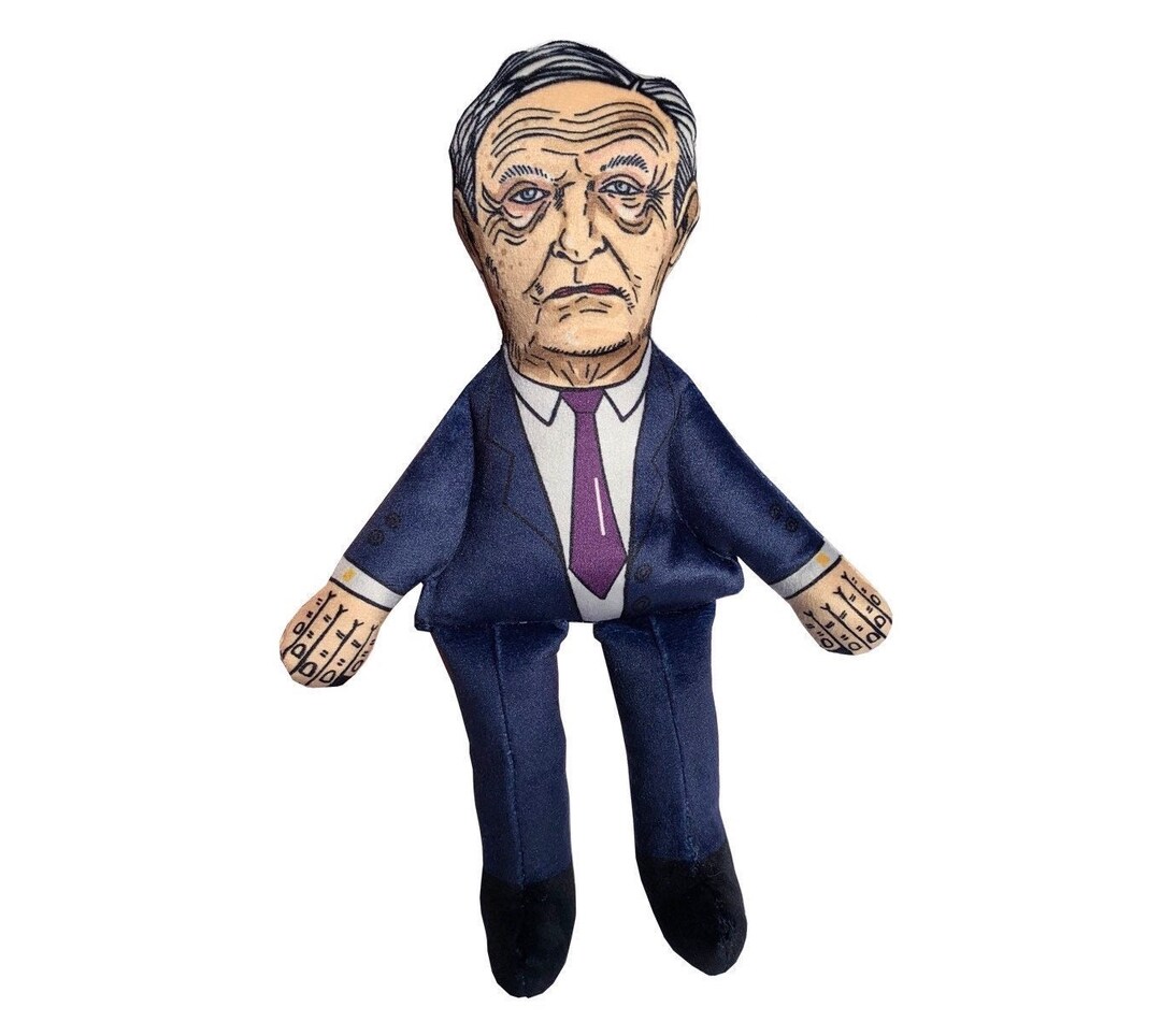 George Soros Dog Toy Double Sided Doll Handmade Celebrity - Etsy