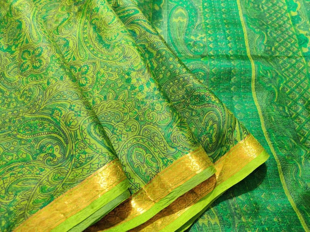 Dyeing & Batik Women Wear 100% Pure Silk Saree Fabric 5 Yard Silk Sari ...