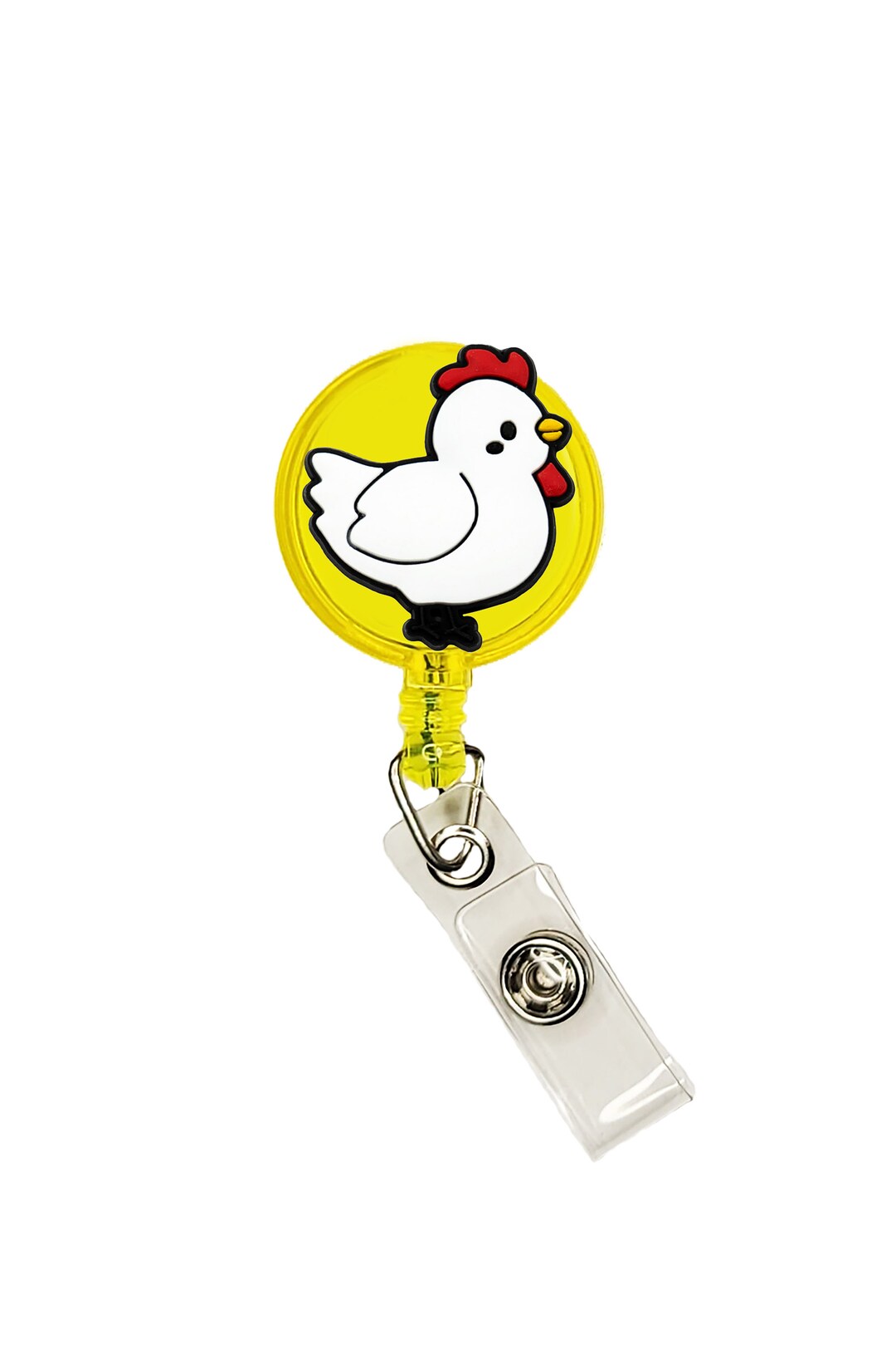 Chicken Badge Reel Retractable 25 Inches Handmade ID Holder - Etsy