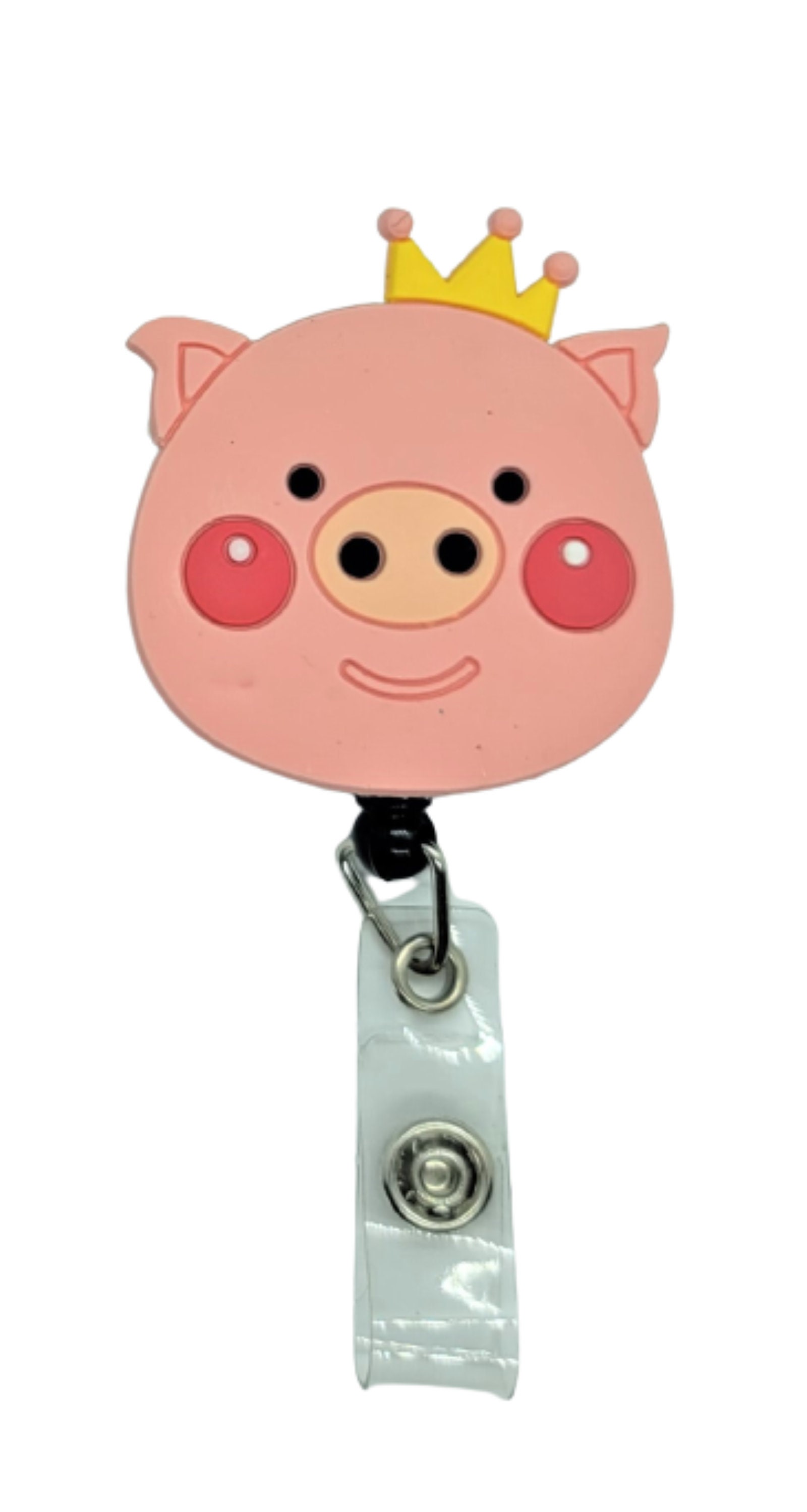 Piggy Badge Reel retráctil titular de identificación hecho a | Etsy