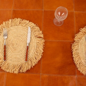 SET OF 4 Boho Fringe Placemats, Dinnerware Set, Table Decor Pad, Boho ...