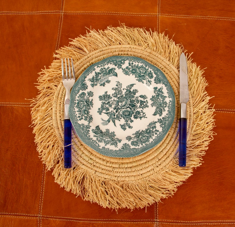 SET OF 4 Boho Fringe Placemats Dinnerware Set Table Decor - Etsy