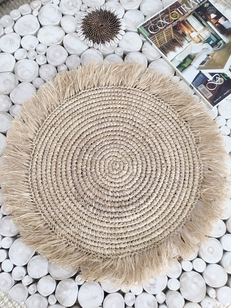 SET OF 4 Boho Fringe Placemats Dinnerware Set Table Decor - Etsy