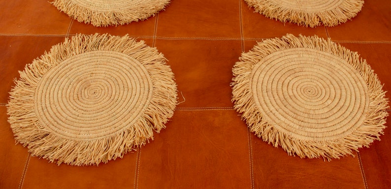 SET OF 4 Boho Fringe Placemats Dinnerware Set Table Decor - Etsy