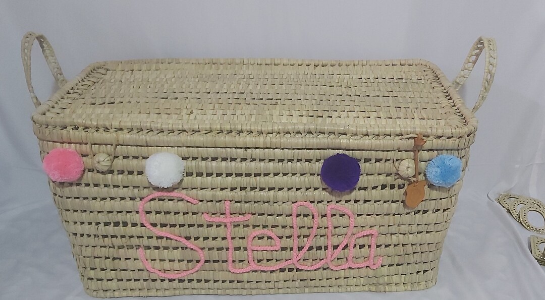 Personalized Wicker Storage Chest, Toy Trunk, Wicker Toy Chest, Rattan ...