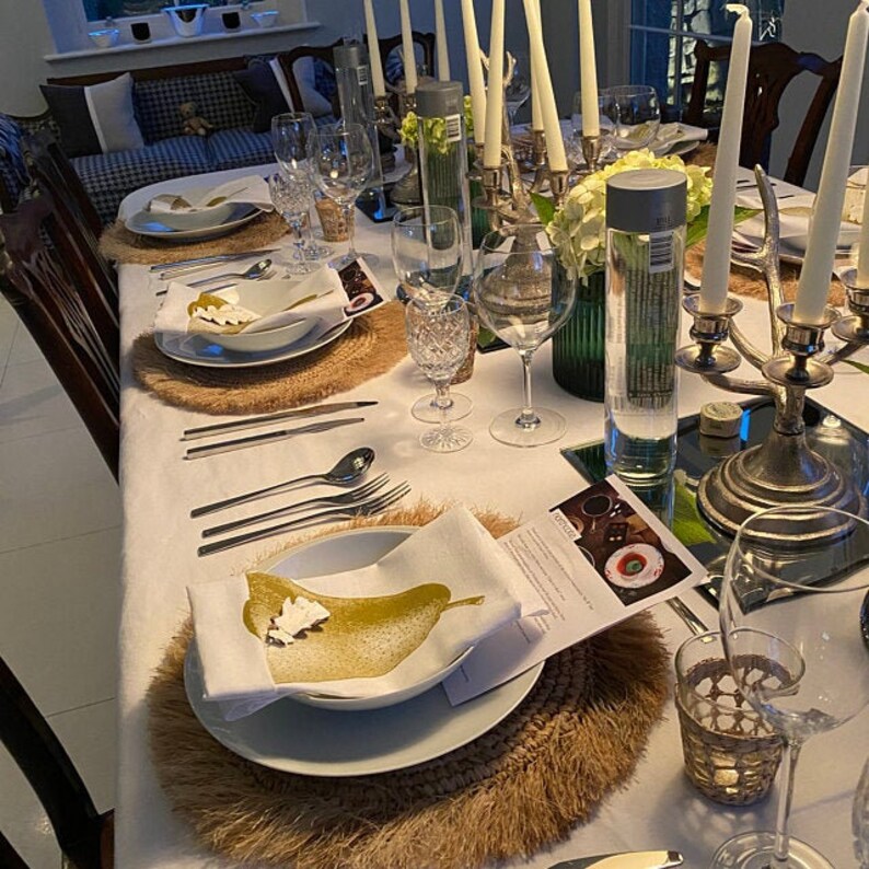 SET OF 4 Boho Fringe Placemats Dinnerware Set Table Decor - Etsy