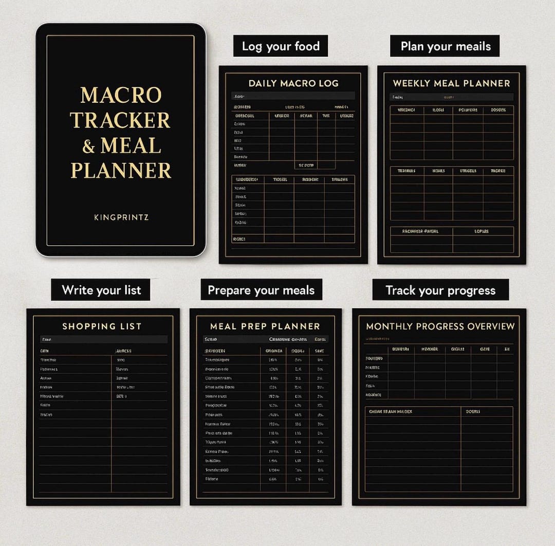 Macro Tracker & Meal Planner - Etsy