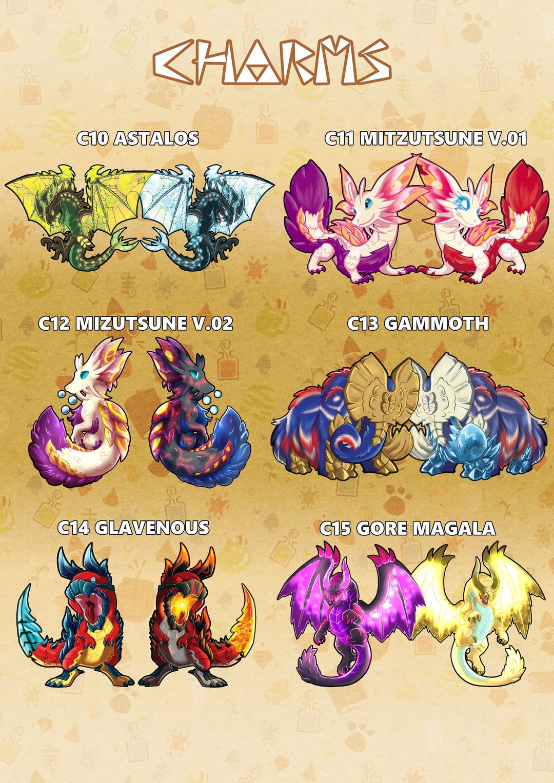 Monster Hunter Charms - Etsy