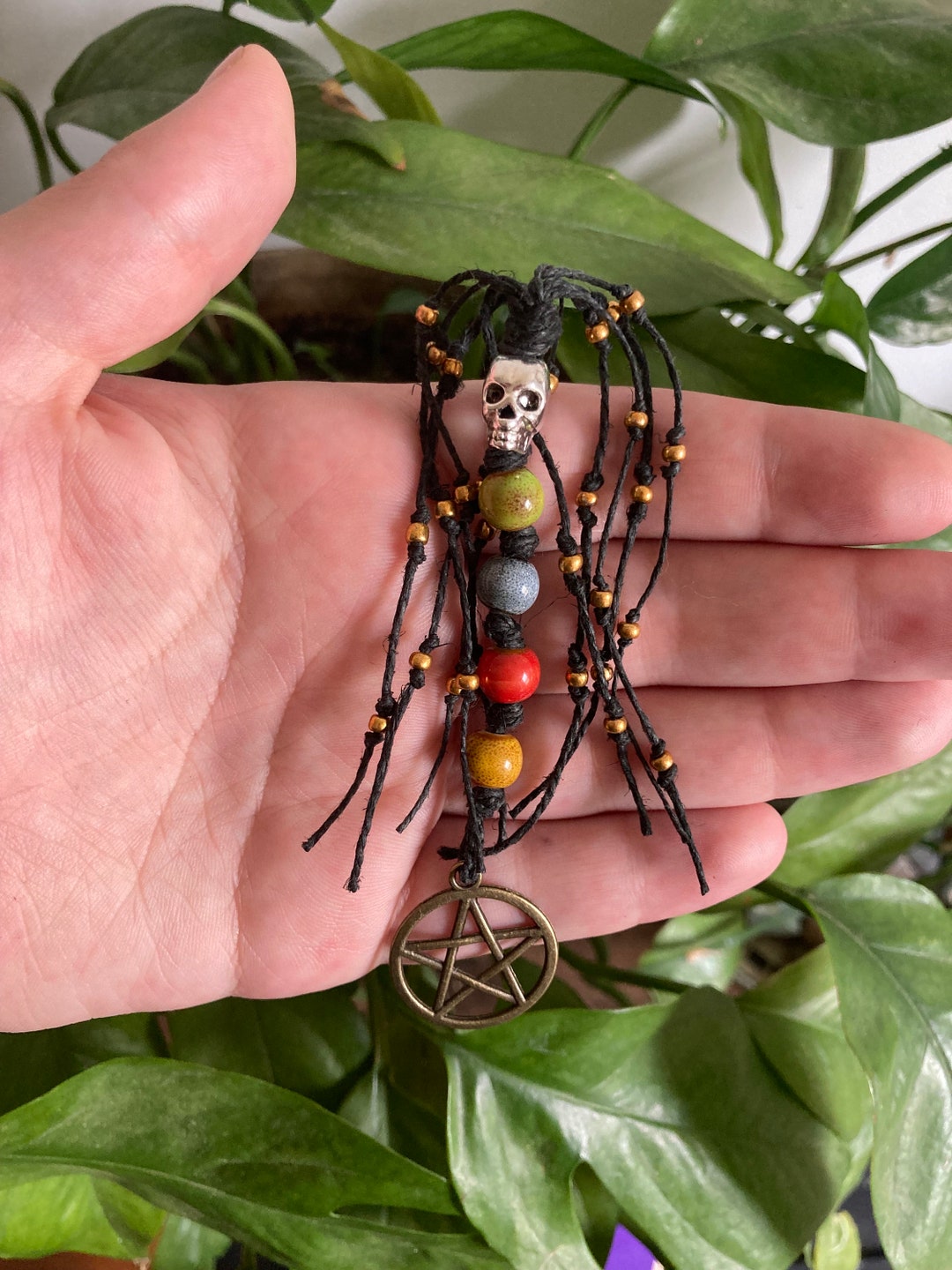 PENTAGRAM PRAYER DOLL, Witch Doll, Witch Poppet, Altar Decor, Intention ...