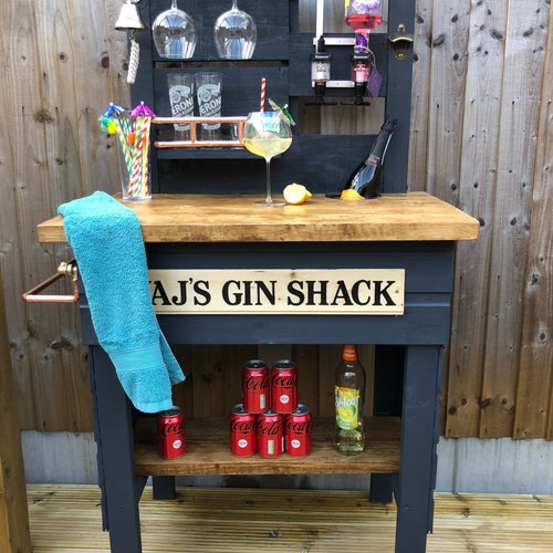 Rustic Hand Made Indoor Outdoor Garden Cocktail Bar - Etsy